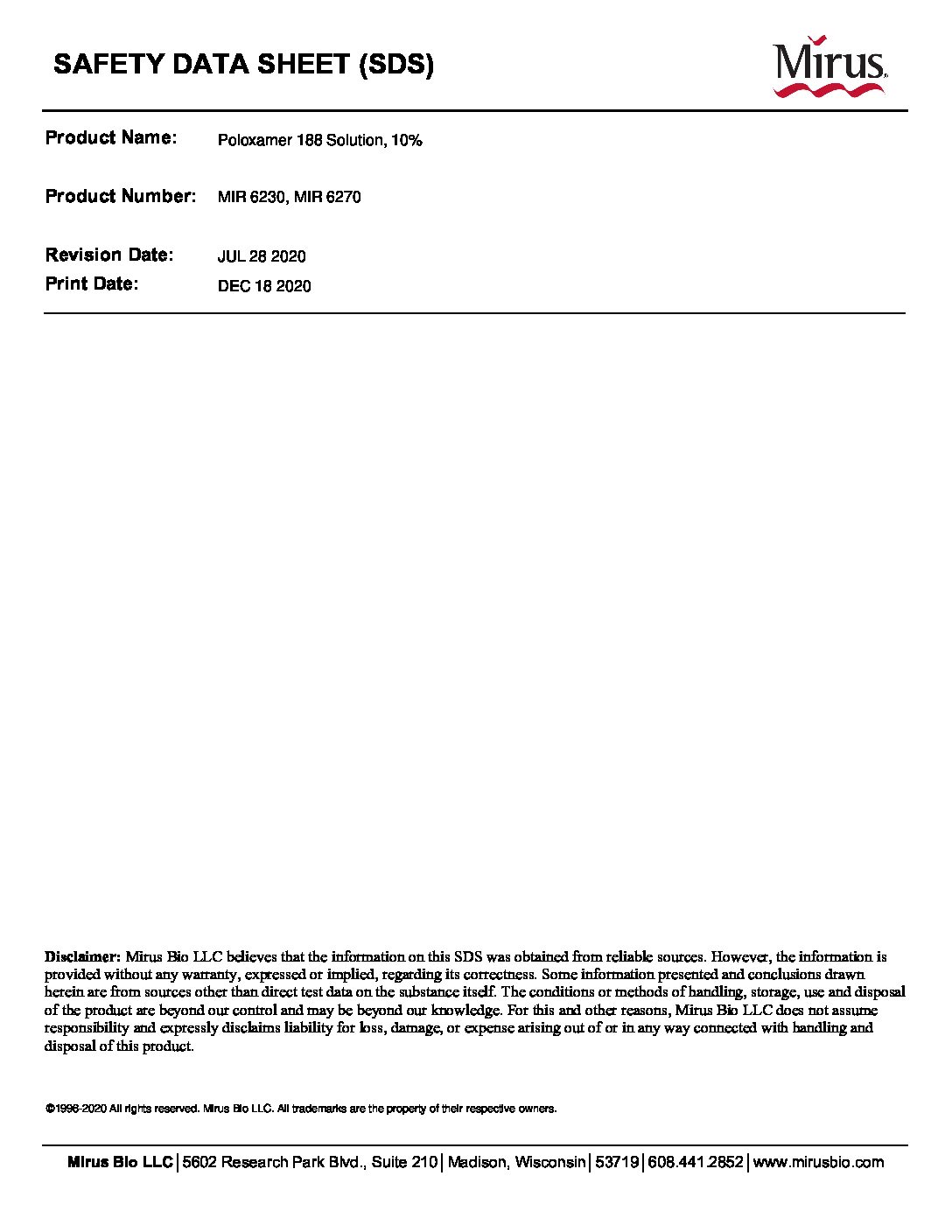 Sopachem Life Sciences poloxamer-188-solution-sds - Sopachem Life Sciences